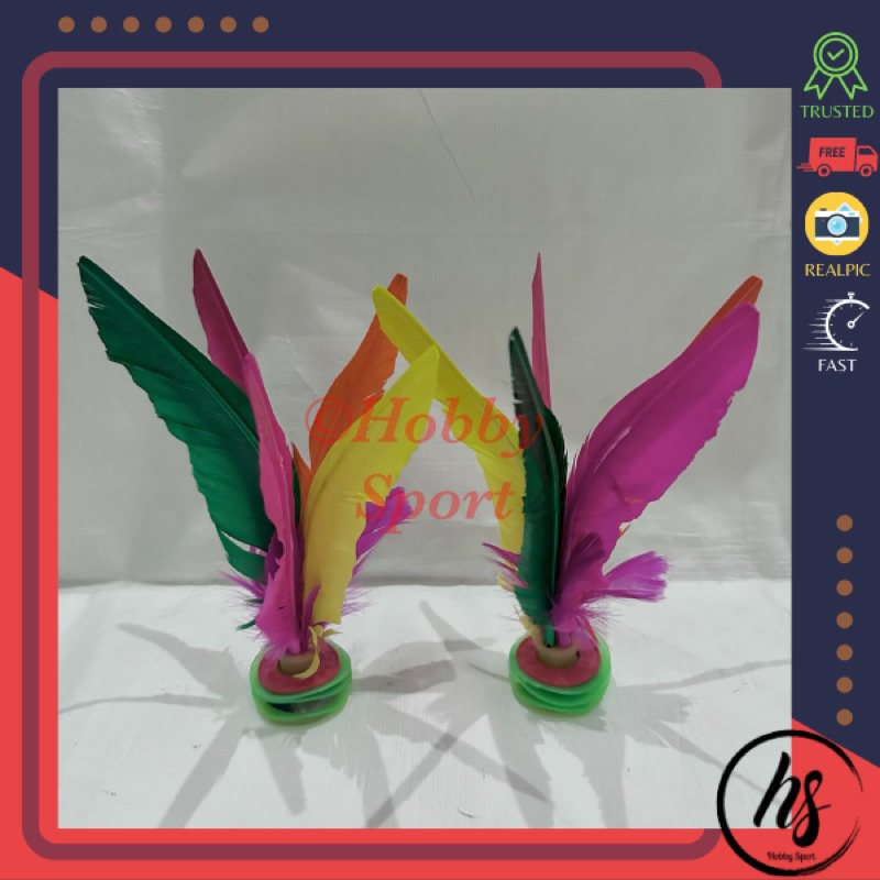 Jual Kenchi M Jianzi Kenci Shuttlecock Bulu Ayam Sepak Mainan Takraw ...
