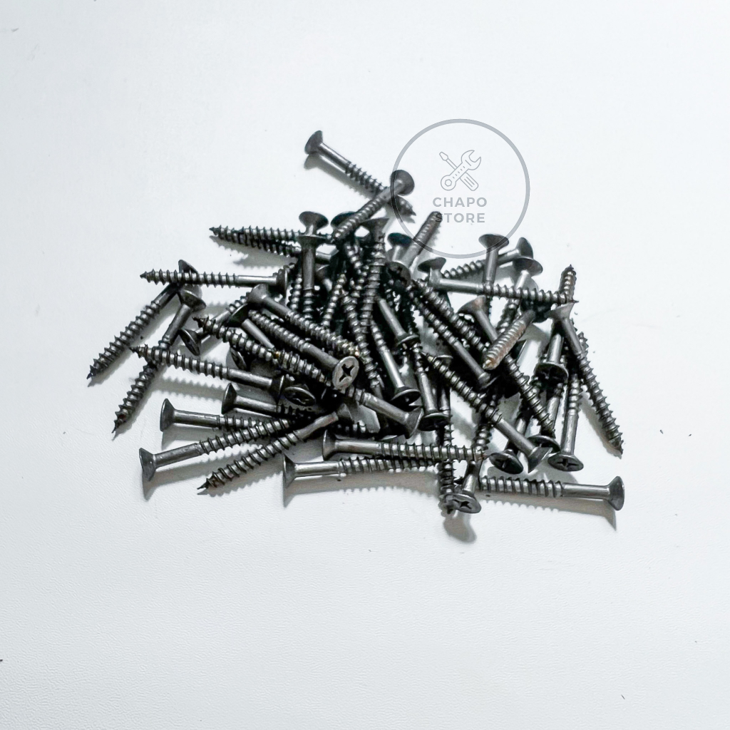 Jual ( 1 kotak ) sekrup skrup kayu drywall 3/4 x 6 ( 2cm ) kepala plus ...