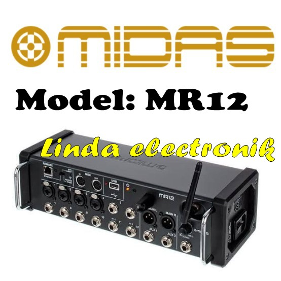 Jual digital mixer midas mr12 midas mr 12 garansi original | Shopee ...