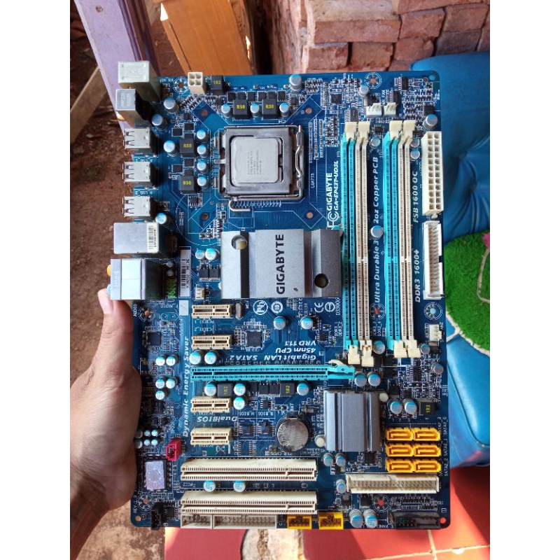 Jual motherboard Gigabyte p43 m1nus mentok di logo | Shopee Indonesia
