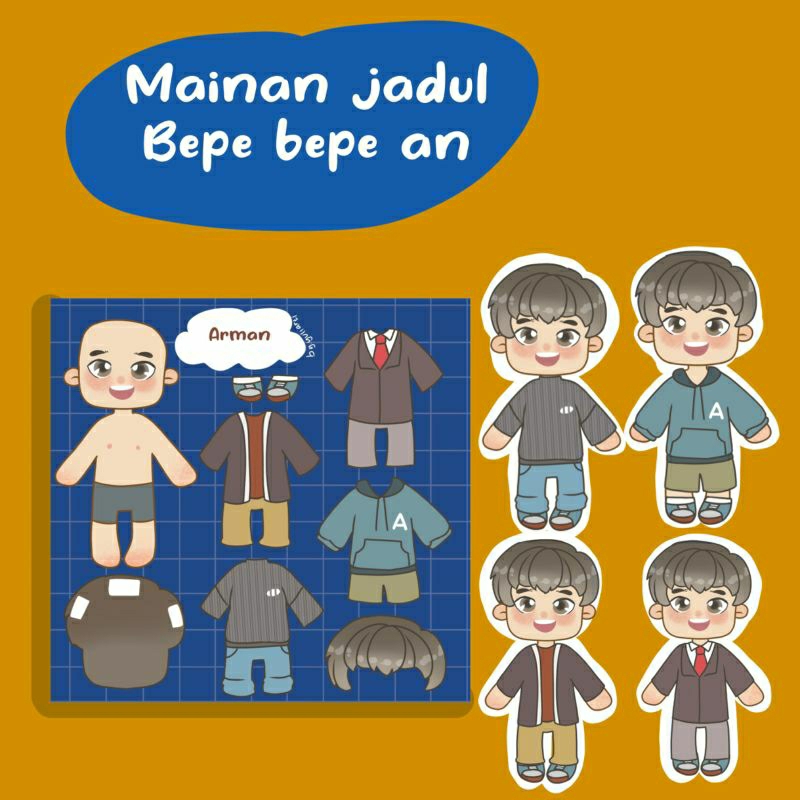 Jual (cute boy, paper doll) bepe bepean/bongkaar pasang/paper doll ...