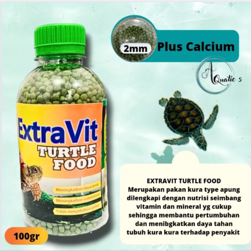 Jual Makanan Kura Kura Food Turtle EXTRAVIT TURTLE 100GR | Shopee Indonesia