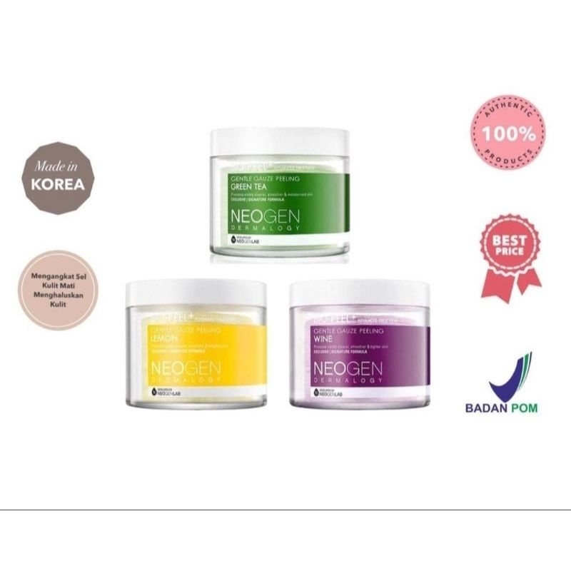 Jual Neogen Bio-Peel Gauze Peeling Pad lemon greentea wine | Shopee ...