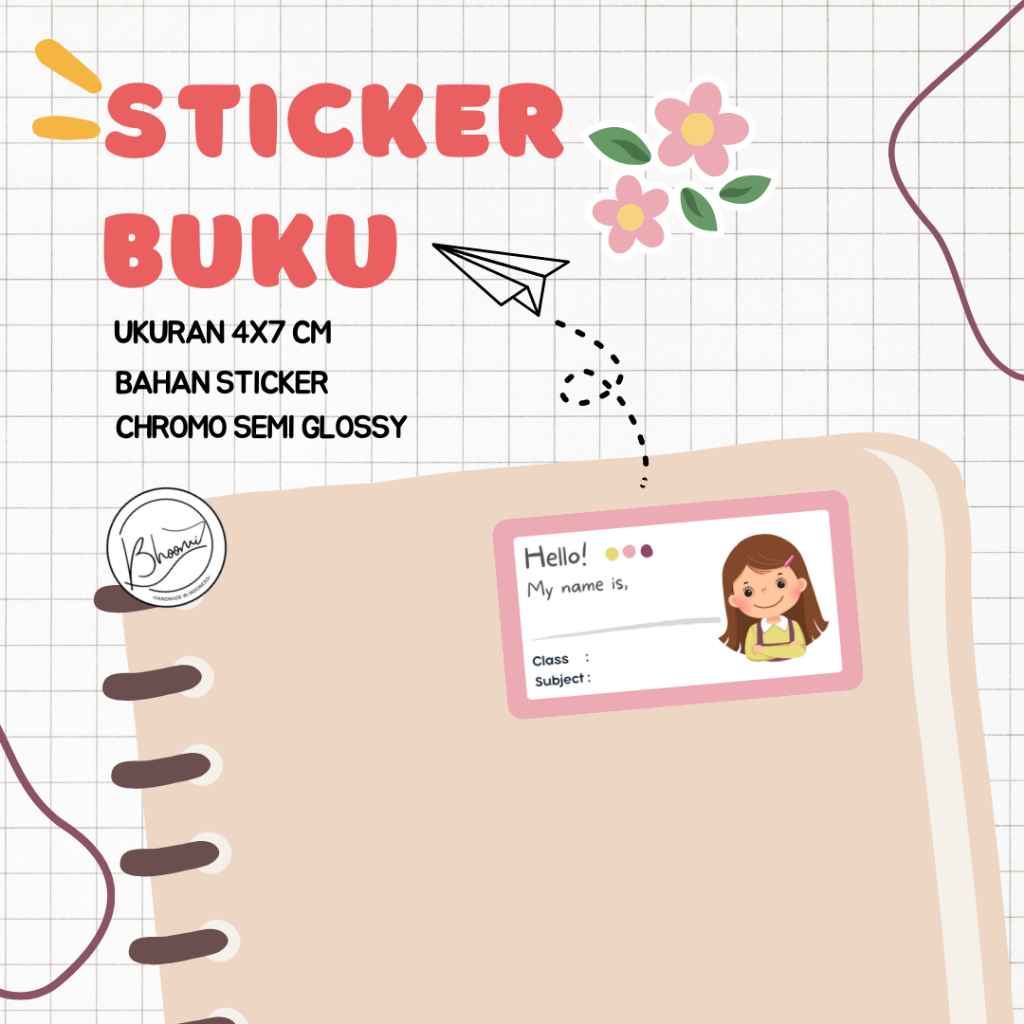 Jual STICKER BUKU SEKOLAH (ISI 12 PCS) | Shopee Indonesia
