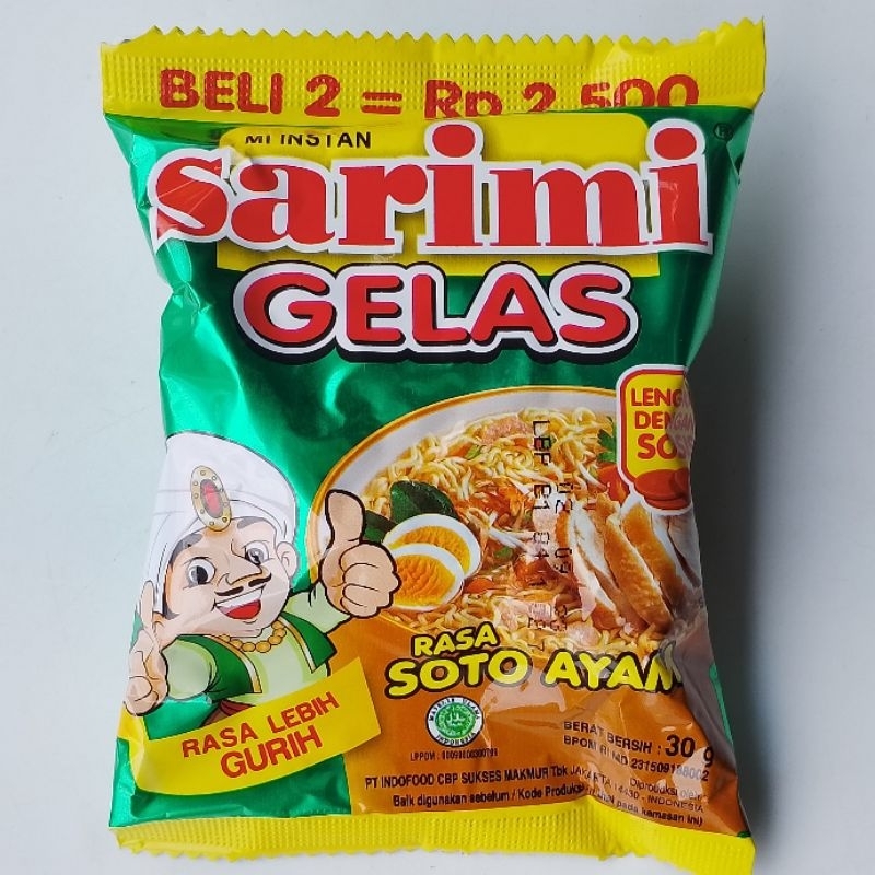 Jual Sarimi Gelas Renceng 10 pcs x 30 gr Rasa Kari Ayam | Bakso Sapi ...