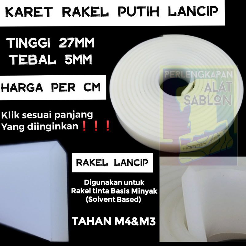 Jual KARET RAKEL KECIL SABLON PUTIH LANCIP 5MM | Shopee Indonesia