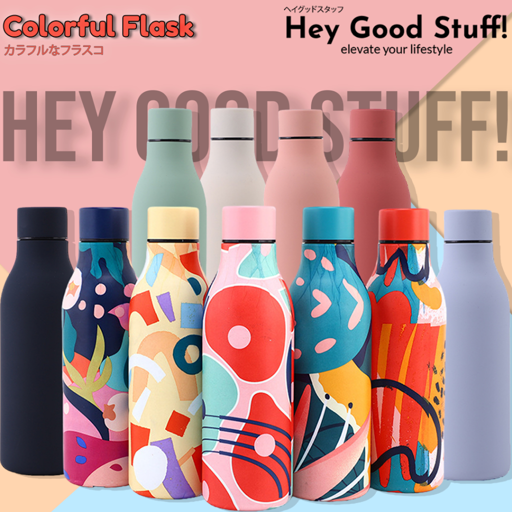 Jual Botol Termos Air Panas Portable Colorful Aesthetic Stainless Steel ...