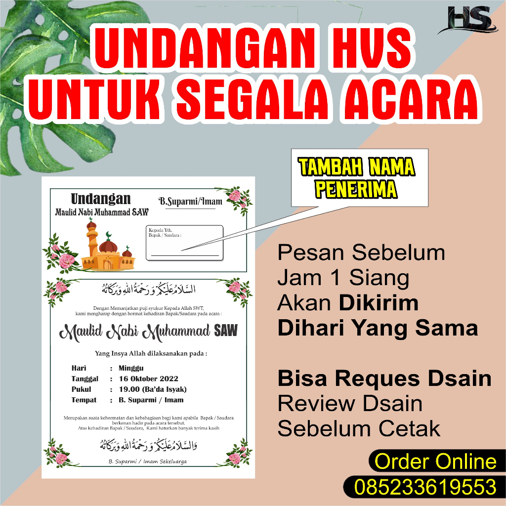 Jual Undangan Walimahan Nikah / Aqiqoh / Tahlil / Khitan / 7 Bulanan ...