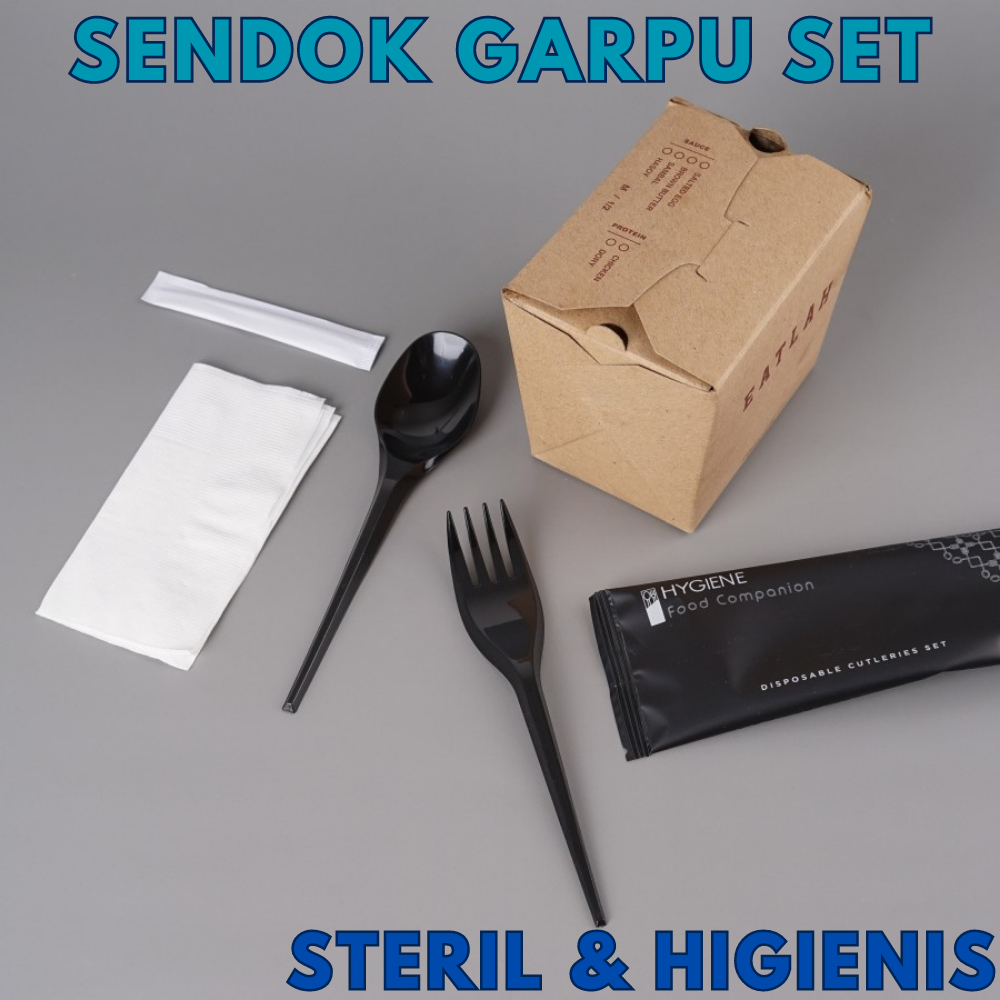 Jual Sendok Garpu Tisu Tusuk Gigi Set Steril Higienis / Set Sendok ...