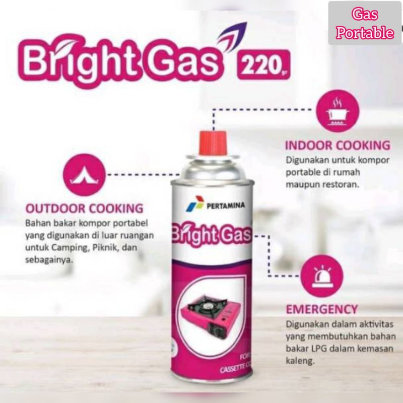Jual Tabung Gas Portable Bright Gas Kaleng Cocok Untuk Kompor Gas ...