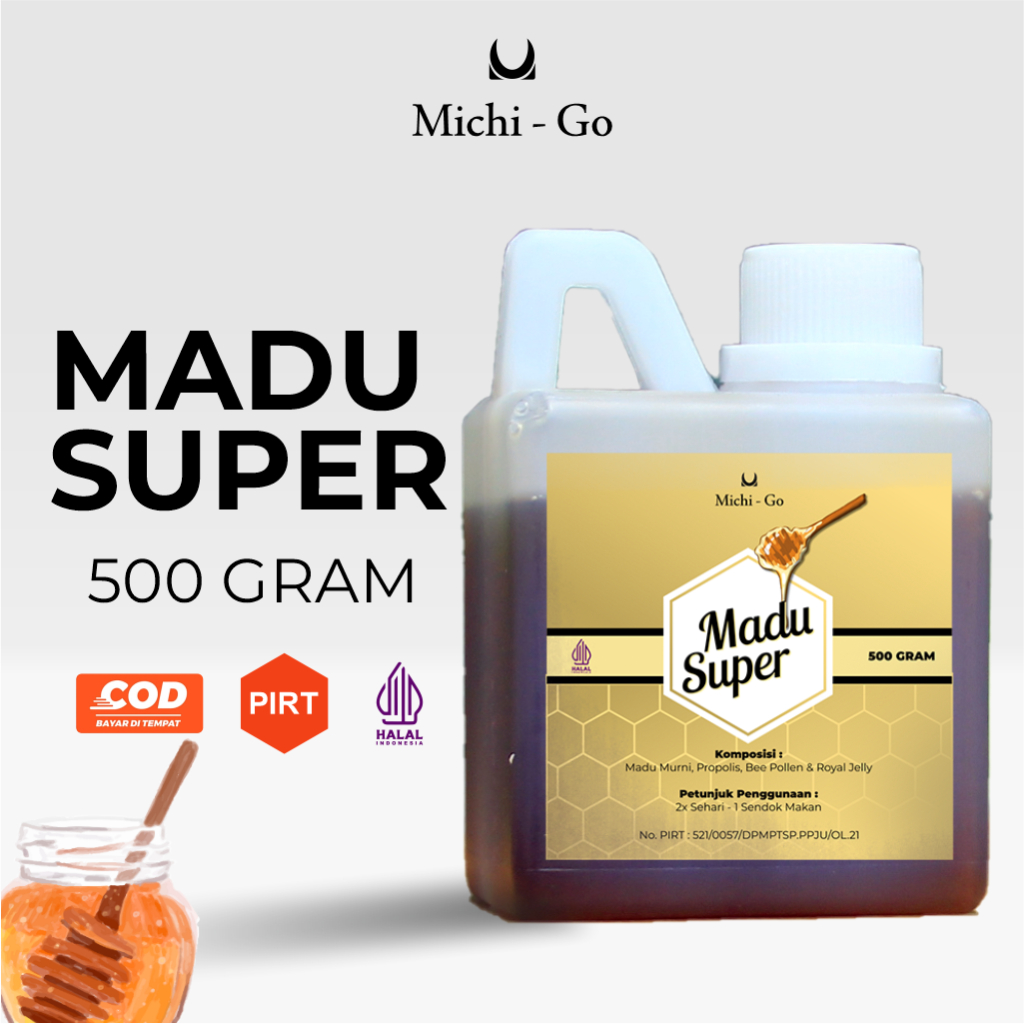 Jual MICHIGO Madu Murni Super Madu Asli 500 Gram - Madu Hutan Murni ...