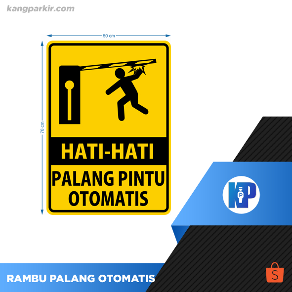 Jual Rambu Hati-Hati Palang Otomatis Ukuran 70x50 | Shopee Indonesia