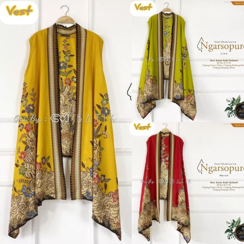 Jual VEST OUTER BATIK MODERN UNGGUL / OUTER BATIK MODERN | Shopee Indonesia