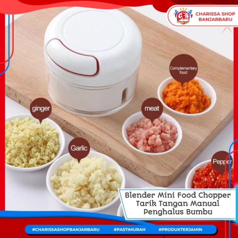 Jual Blender Mini Food Chopper Tarik Tangan Manual Penghalus Bumbu ...