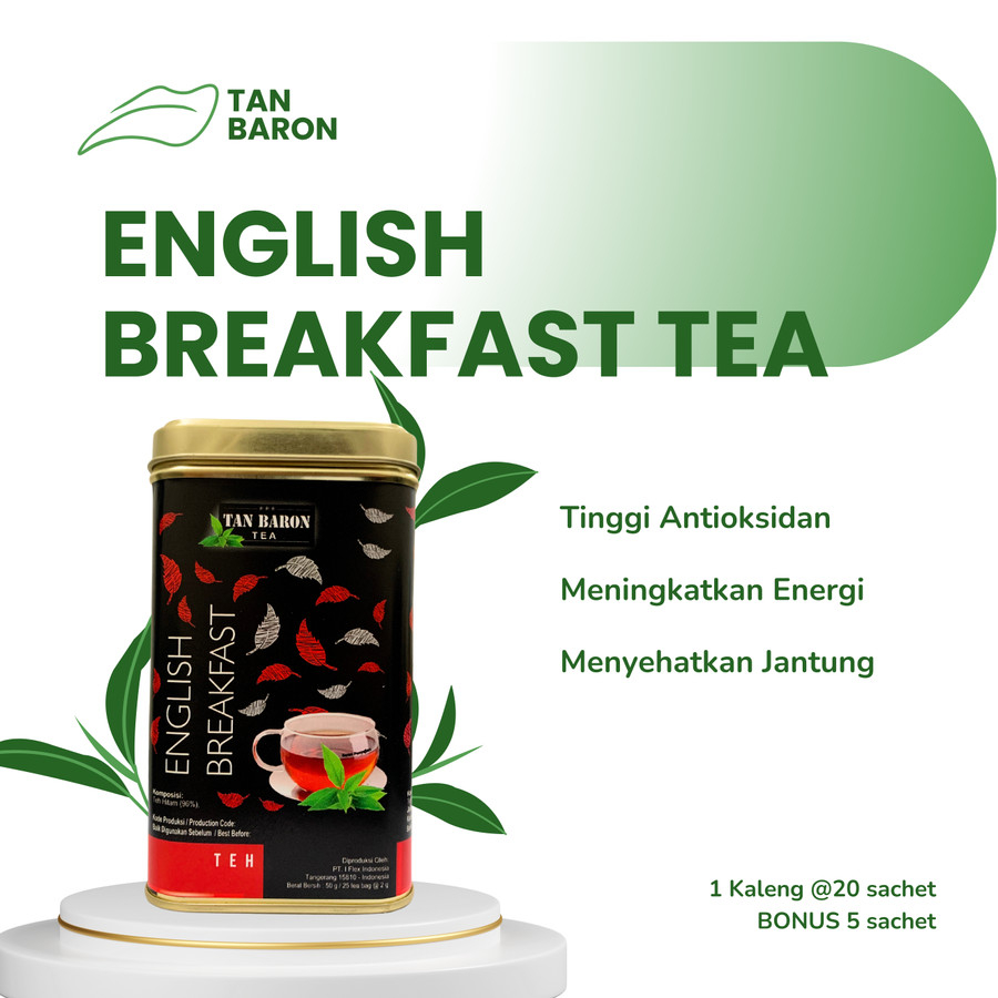 Jual Teh Premium English Breakfast Tea Tan Baron Free 5 bag | Shopee ...