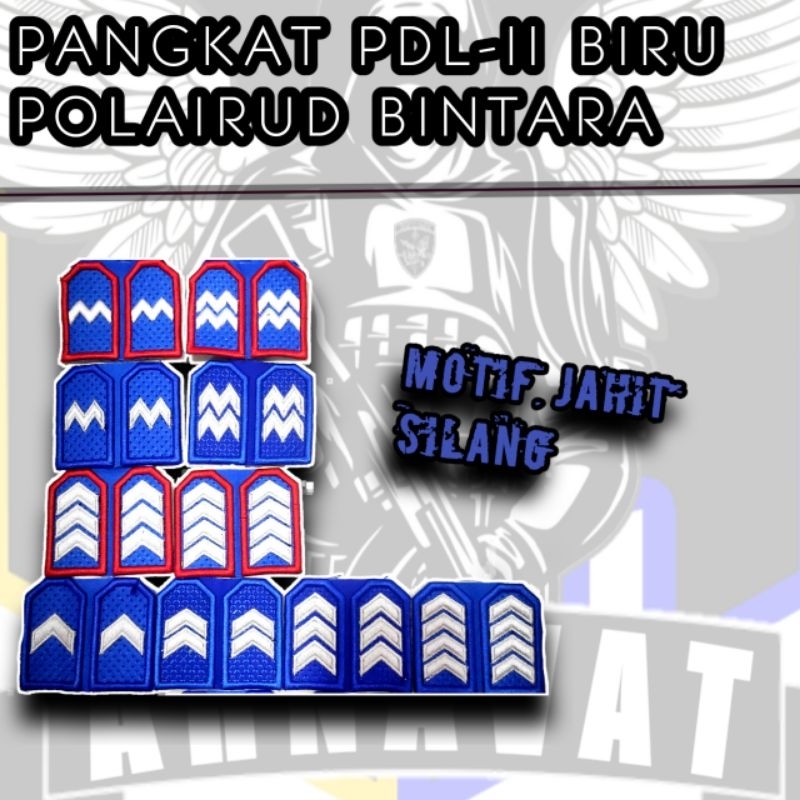 Jual Pangkat PDL Biru Polairud motif | Shopee Indonesia