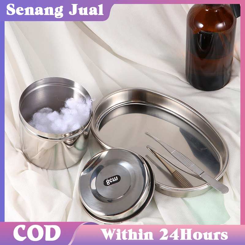 Jual 3Pcs Set Wadah Medis / Nierbeken + Kom Tutup Medis + Pinset ...