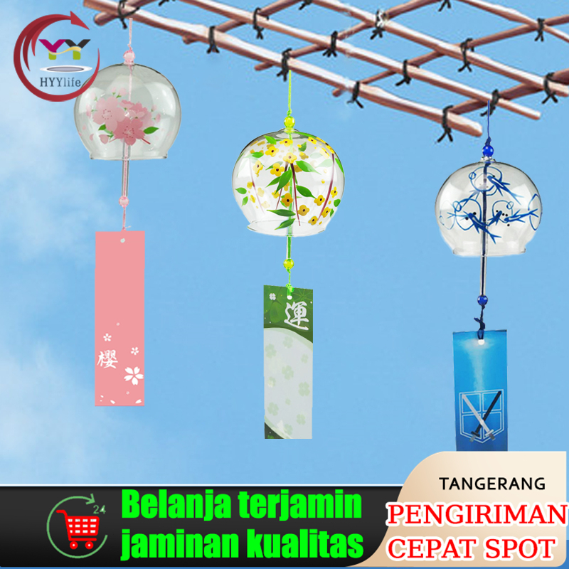 Jual 1pcs Lonceng Angin Lonceng Angin Kaca Gantung Motif Bunga Sakura ...