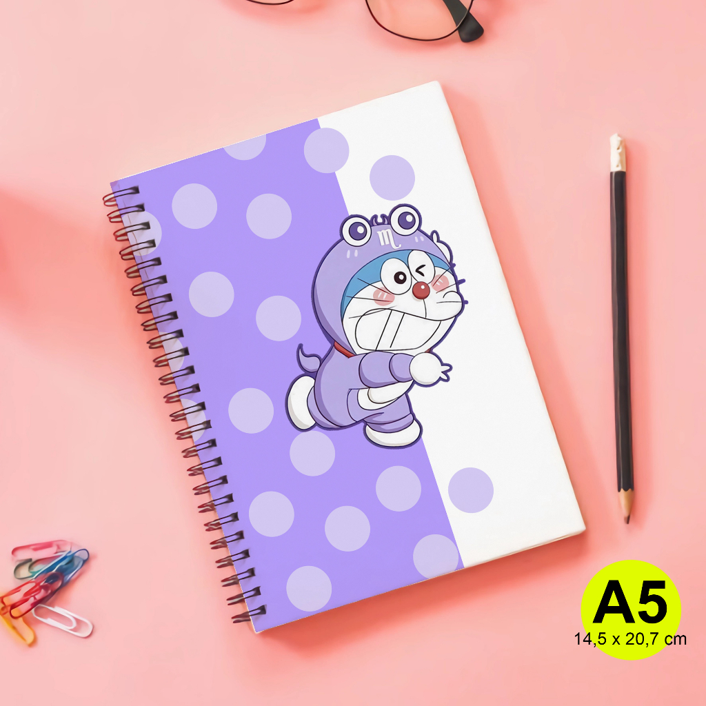 Jual BUKU NOTEBOOK A5 SPIRAL Doraemon - SA5002 | Shopee Indonesia