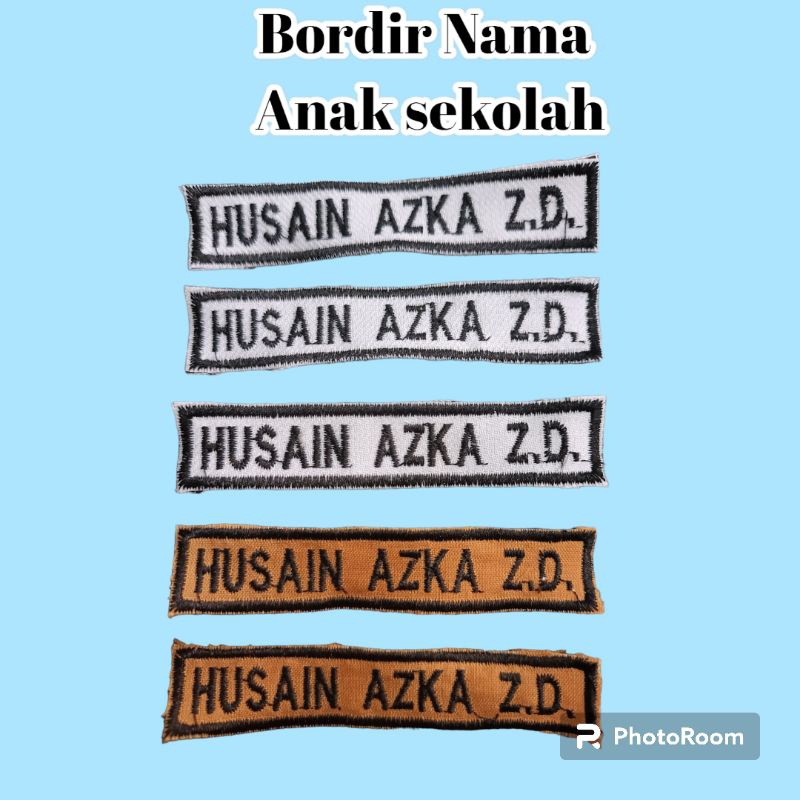 Jual Bordir nama dada anak sekolah, Bed Bordir nama anak Pramuka,dan ...