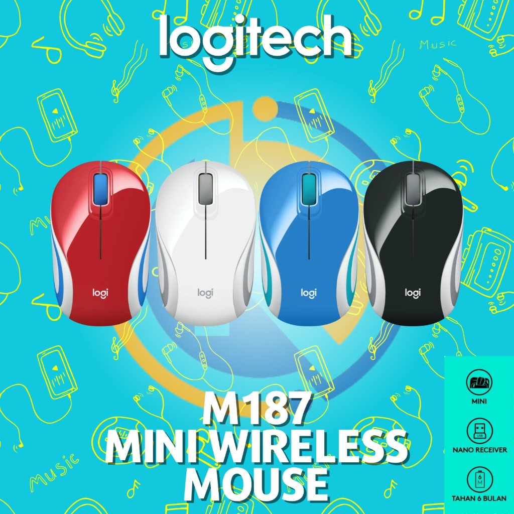 Jual LOGITECH M187 WIRELESS MOUSE ORIGINAL (GARANSI RESMI) | Shopee Indonesia