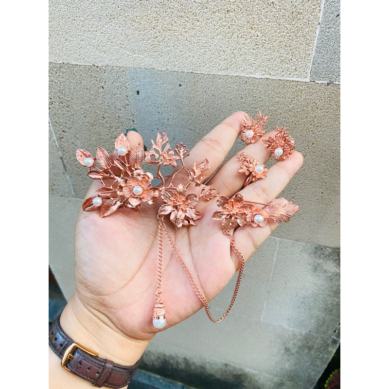 Jual SET BROS GANESWARI RINGKET ROSEGOLD | Shopee Indonesia