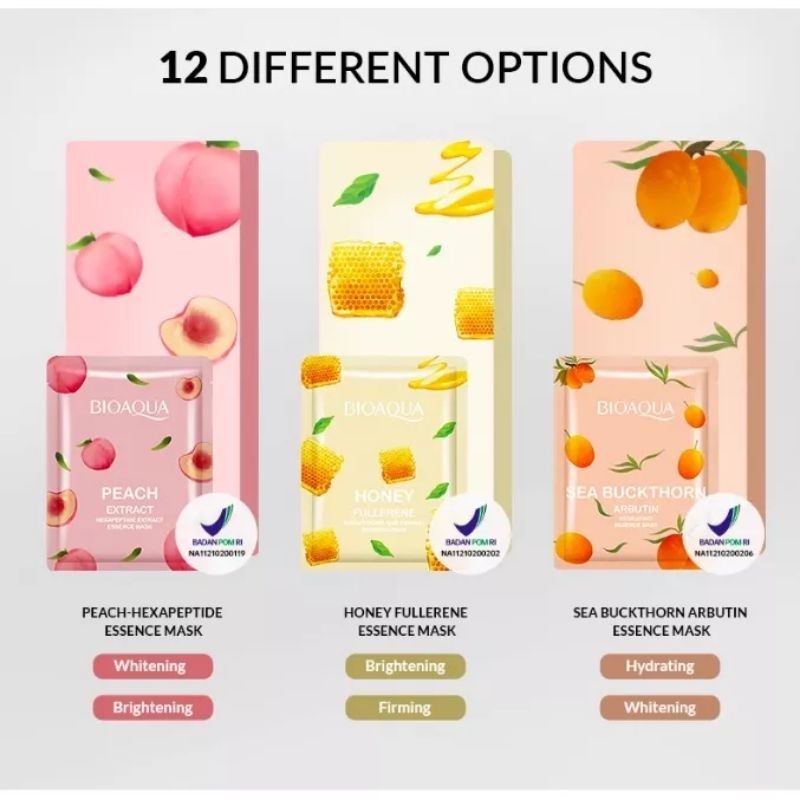 Jual BIOAQUA Sheet Mask / Masker Kertas Wajah | Shopee Indonesia