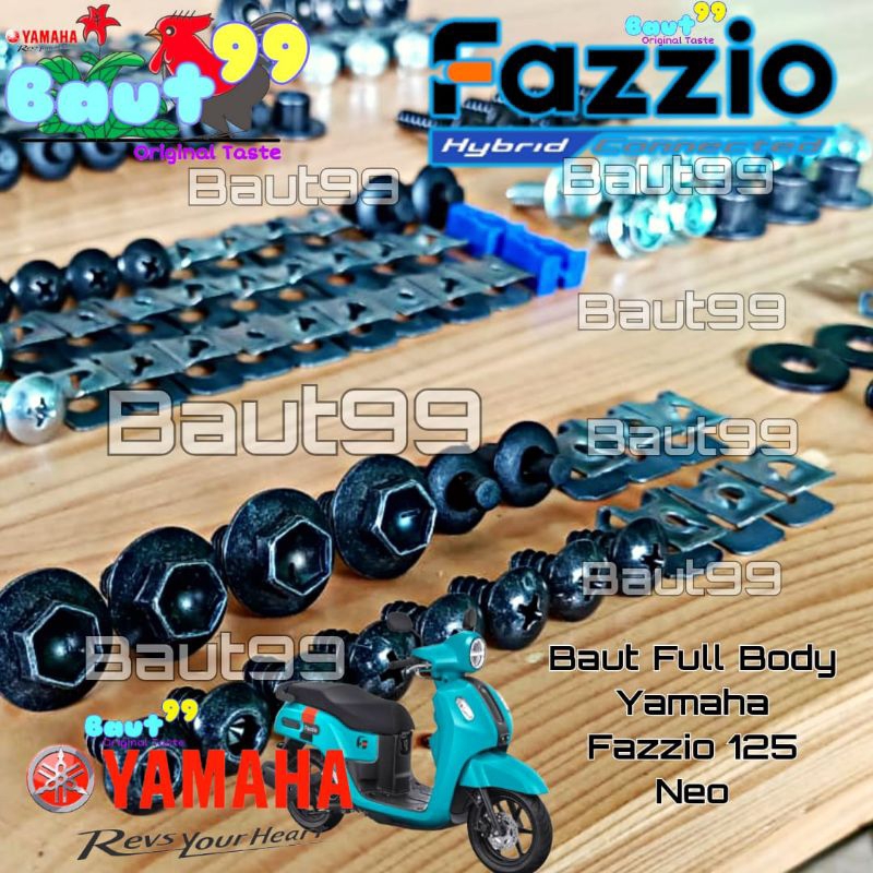 Jual Baut Fullset body Yamaha Fazzio 125 Neo/Full body Yamaha Fazzio ...