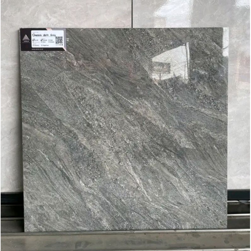 Jual Granit arna 60x60 omcara dark grey | Shopee Indonesia