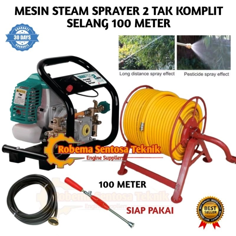 Jual Mesin Power Sprayer Portable Komplit Selang 100 Meter | Shopee ...