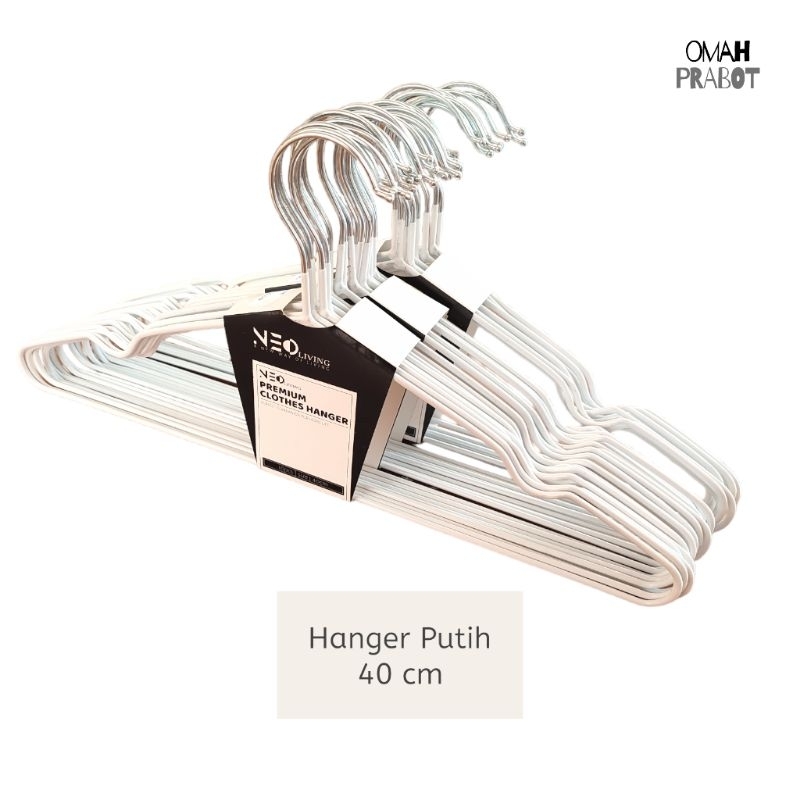 Jual Omah Prabot - Hanger Putih Tebal / Hanger Stainless Hanger Premium ...
