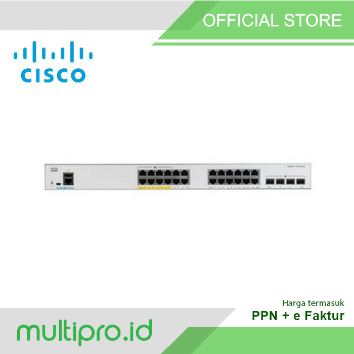 Jual CISCO Catalyst C1000-24P-4X-L Switch 24 GE PoE+ 195W | Shopee Indonesia