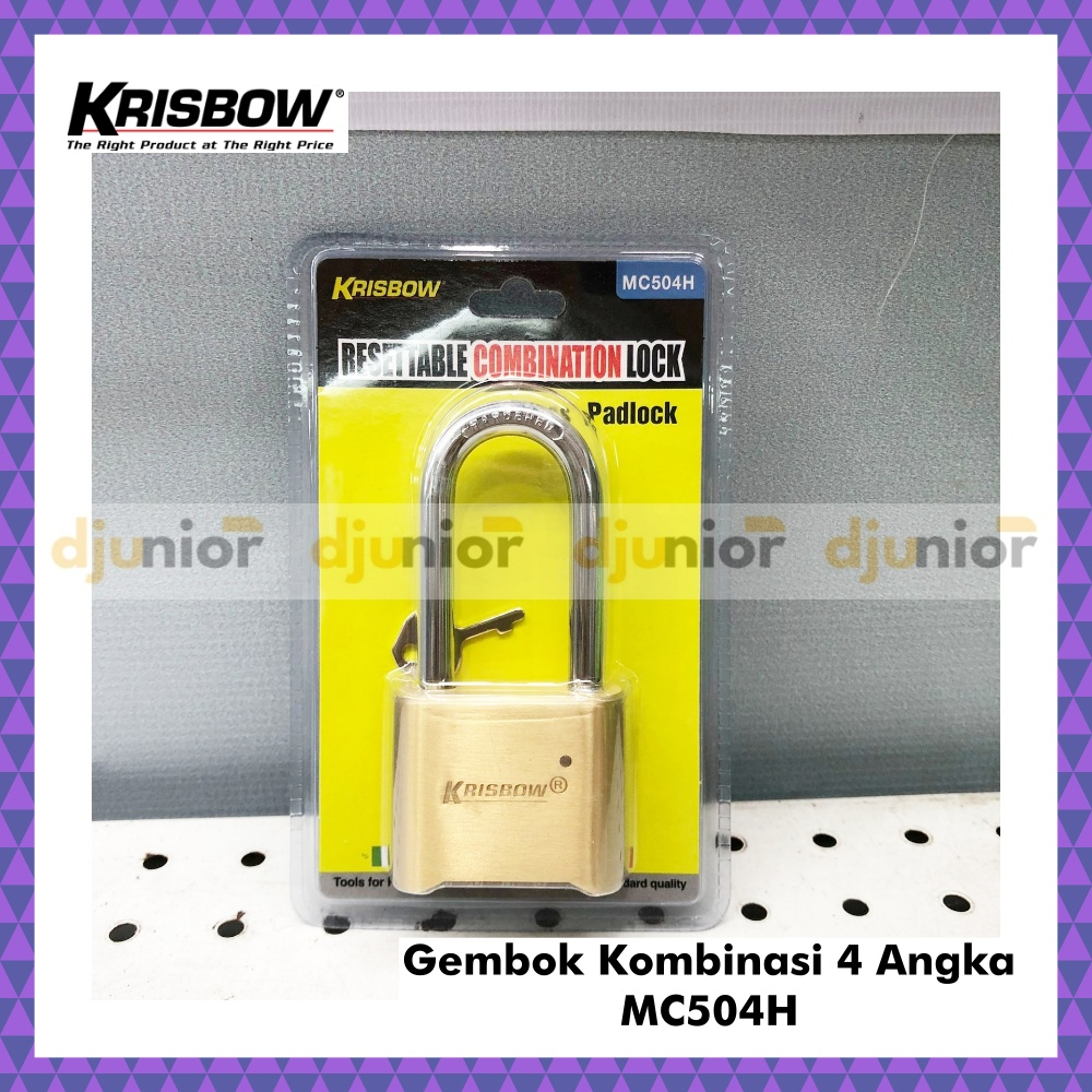 Jual AZKO KRISBOW GEMBOK DENGAN KOMBINASI 4 ANGKA NOMOR MC504H / BRASS ...