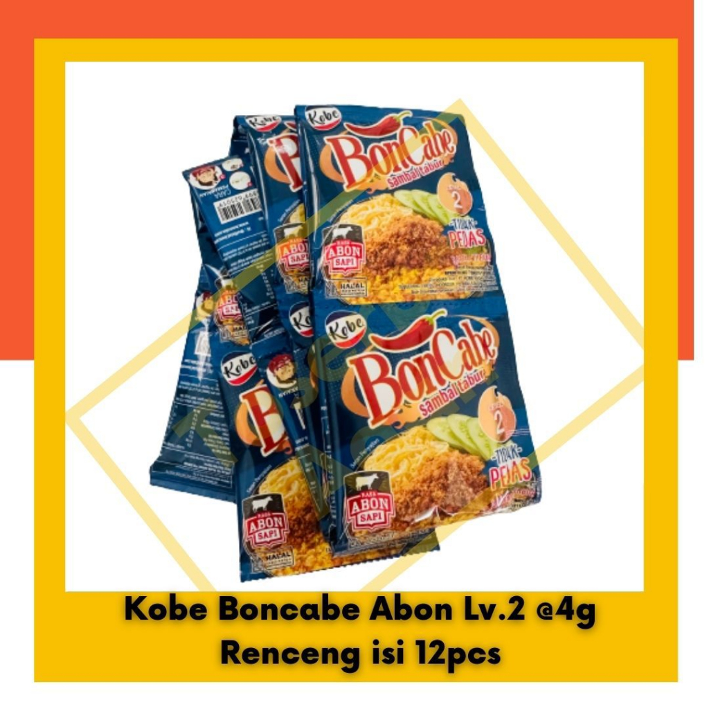 Jual Kobe Boncabe Abon Lv.2 @4g Renceng isi 12 sachet | Shopee Indonesia