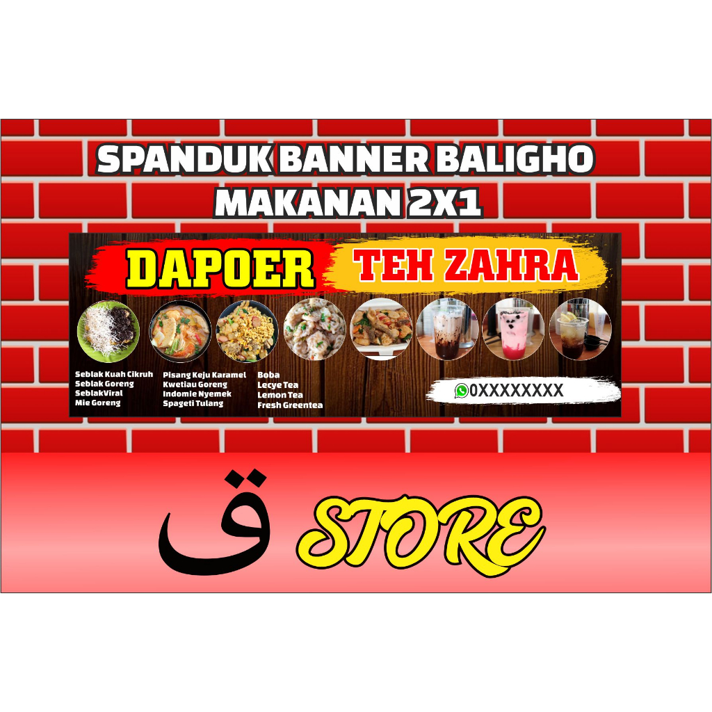 Jual CETAK SPANDUK BALIGHO BANNER MURAH MAKANAN 2X1 | Shopee Indonesia