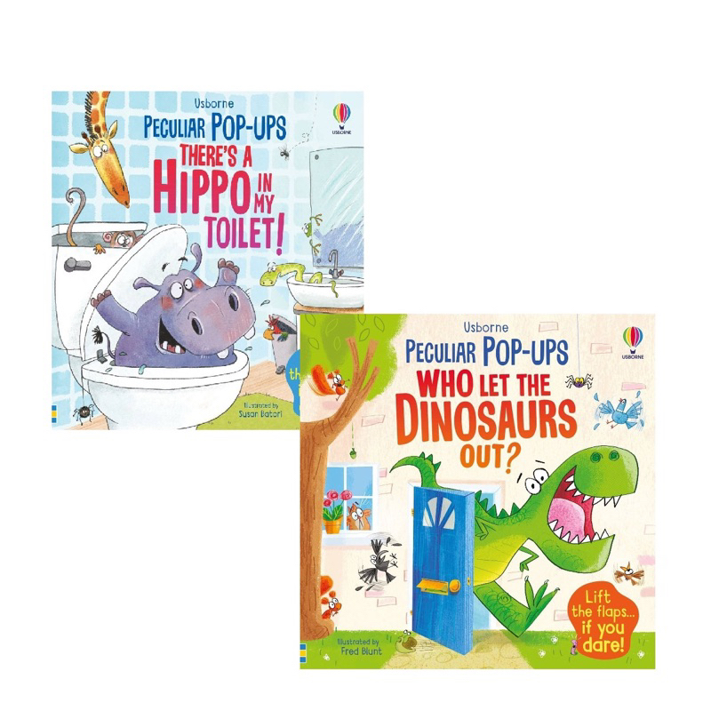 Jual Usborne Peculiar Pop Ups Book Dino Hippo Buku Import Buku Pop Up ...