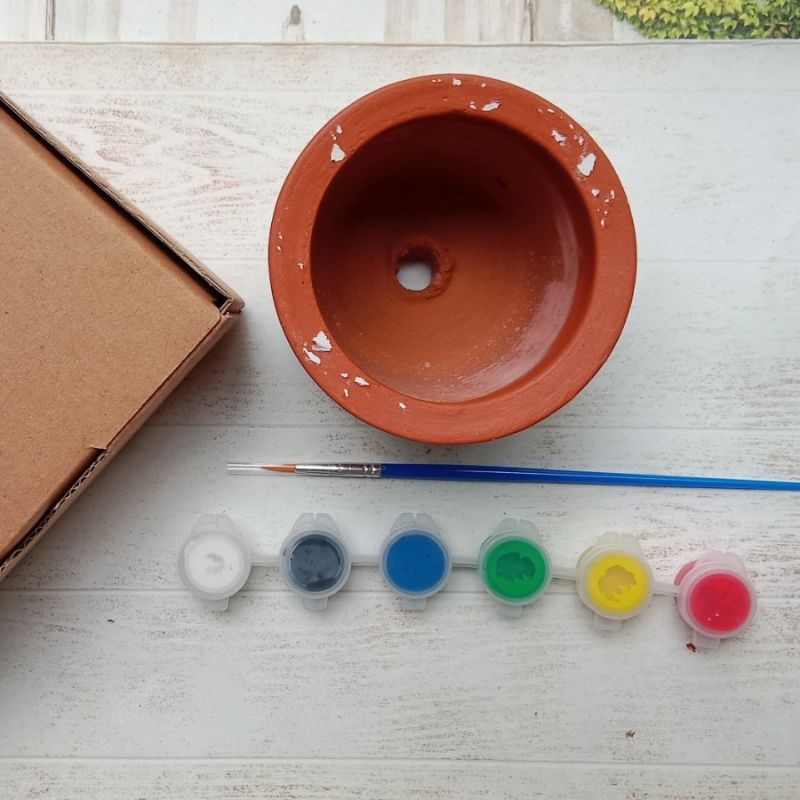 Jual Paket Lukis Pot Terracotta, Pot Tanah Liat Lukis DIY Terracotta ...