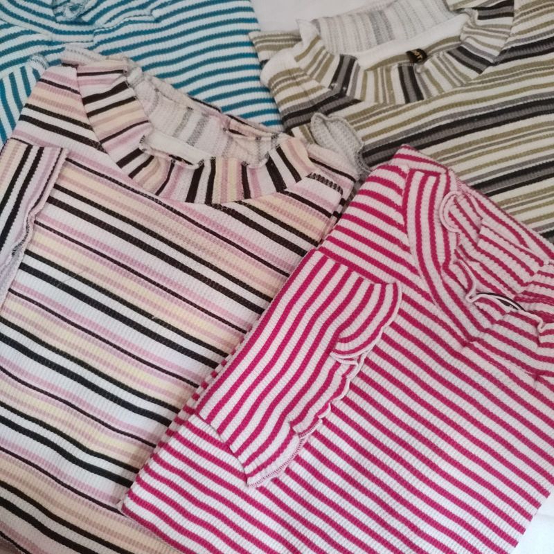 Jual [ New style ] Inner Longsleeve Turtleneck Motif dan Salur Lengan ...