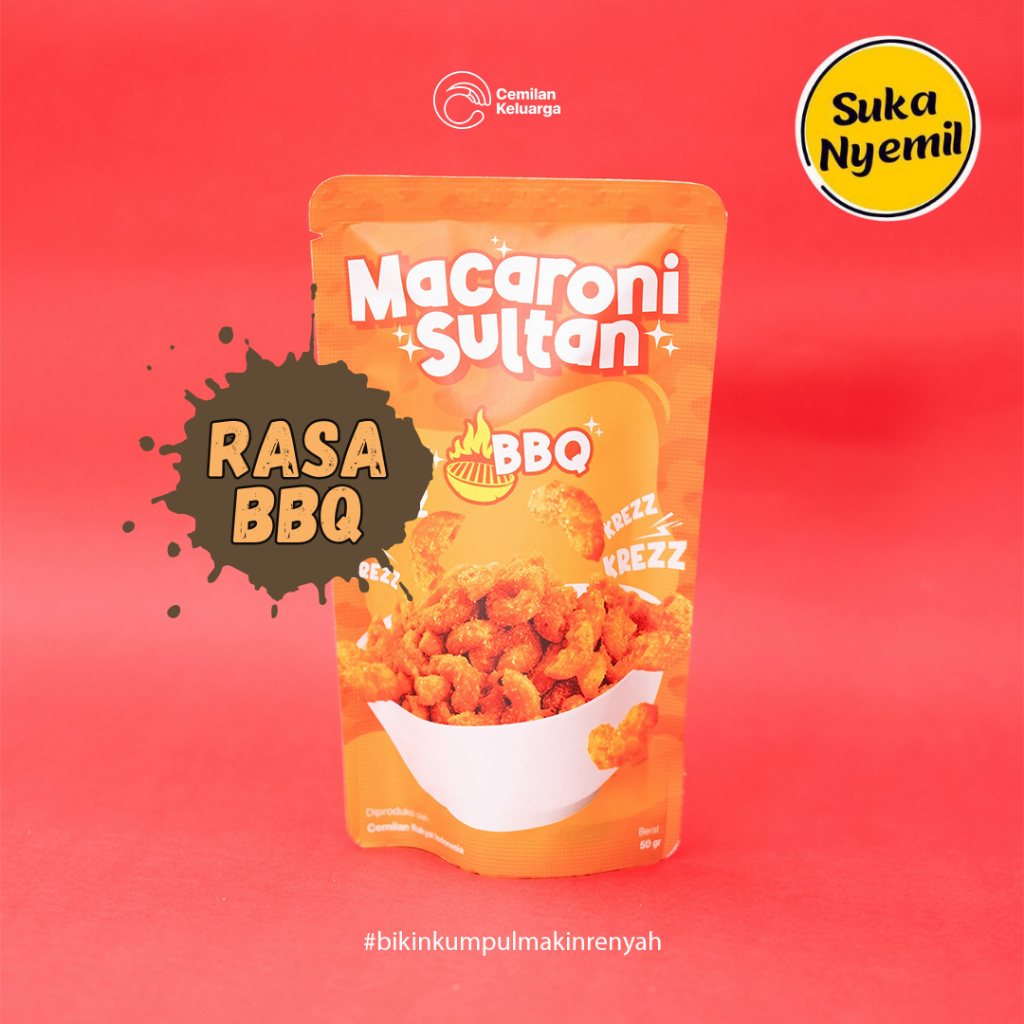 Jual SUKA NYEMIL - Macaroni Sultan Rasa BBQ Barbeque (50 gram) Jajanan ...