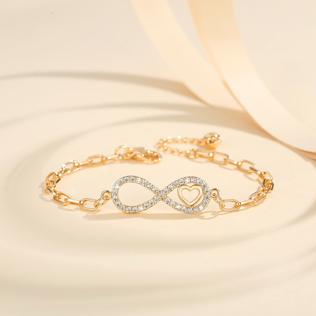 Jual Lanme Jewelry Gelang Anti Karat Wanita Gelang Infinity Titanium ...