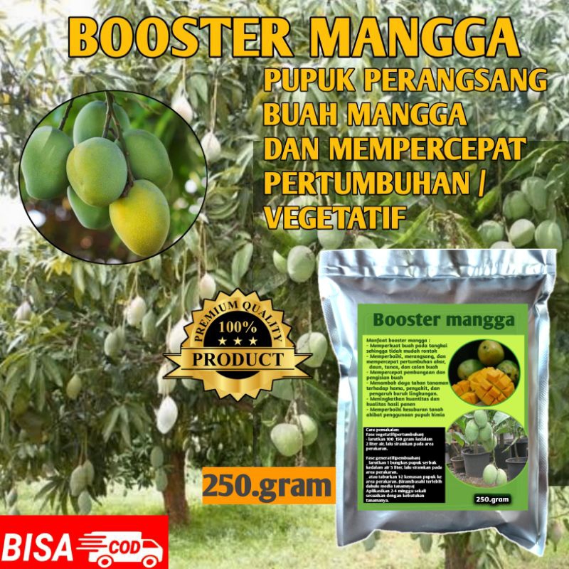Jual Pupuk Booster Mangga Organik untuk Pelebat Buah dan Pertumbuhan isi 250 gram Termurah bisa ...