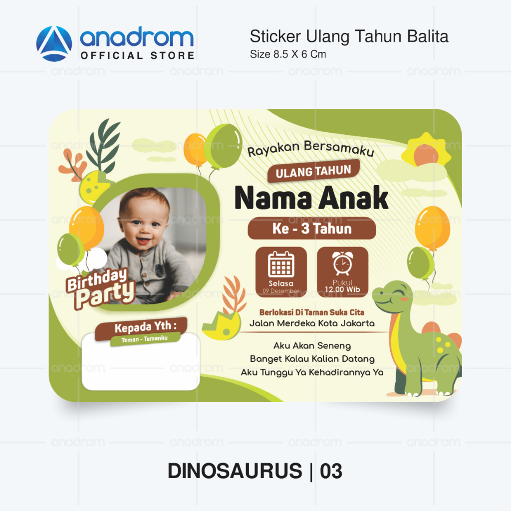 Jual Sticker Label Ulang Tahun Balita | Sticker Label Box Makanan ...