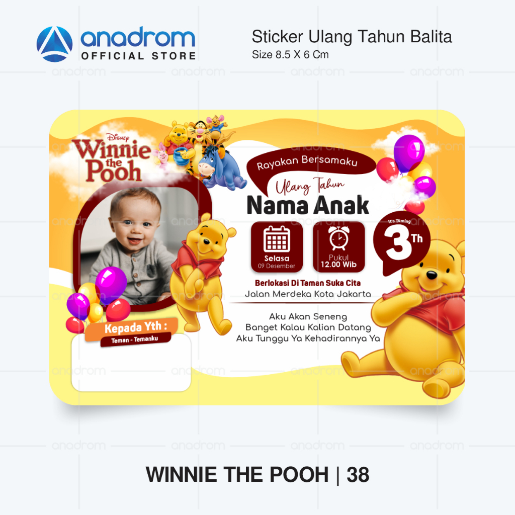 Jual Sticker Label Ulang Tahun Balita | Sticker Label Box Makanan ...