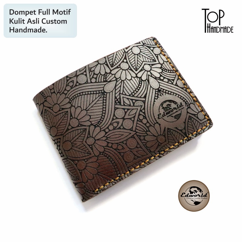 Jual Edworld - Dompet Kulit Handmade - Motif 003 Custom | Shopee Indonesia