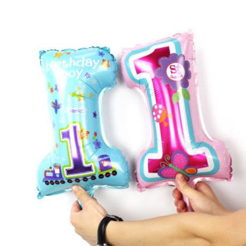 Jual Balon angka 1 foil | balon my first birthday | first birthday ...