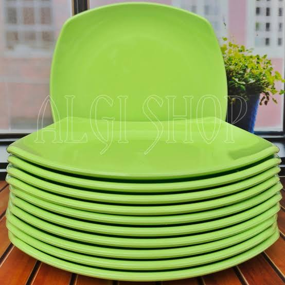 Jual BEST SELLER- 1 LUSIN ( 12 PCS ) PIRING MAKAN KOTAK CEPER MELAMIN ...