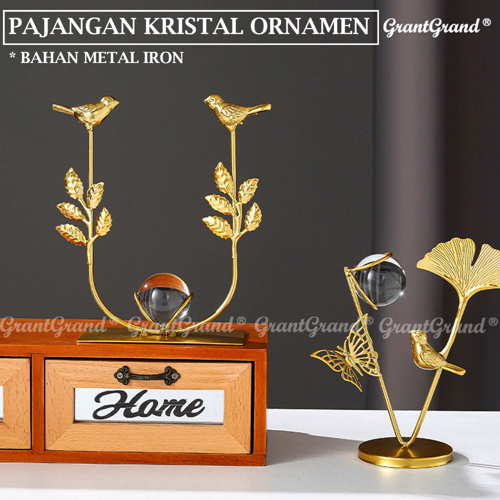 Jual Ornamen Meja Kerja Dekorasi Kristal Metal Kado Atasan | Shopee ...