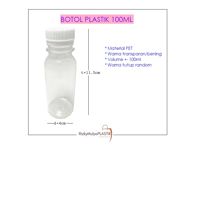 Jual Botol Plastik PET 250ml , 100ml, 80ml - Botol Minuman Kemasan 1pcs ...