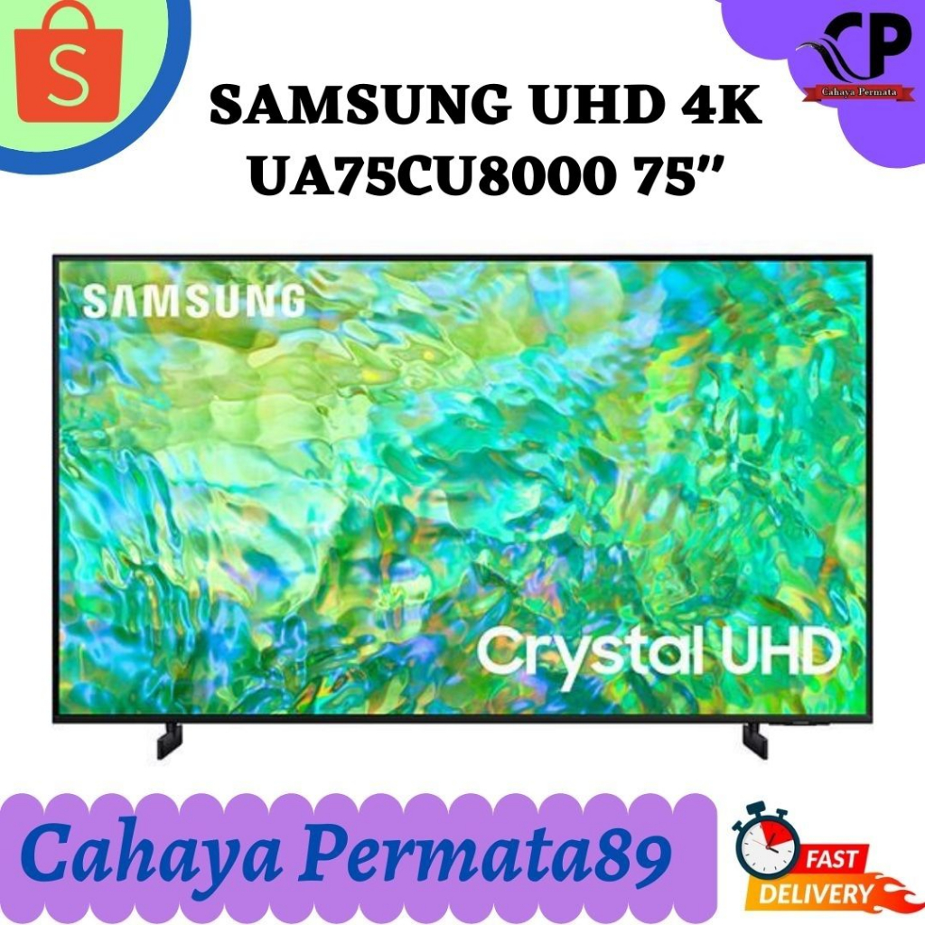 Jual SAMSUNG 75CU8000 - Smart TV 75 Inch Crystal UHD UA75CU8000K - 75BU8000 | Shopee Indonesia