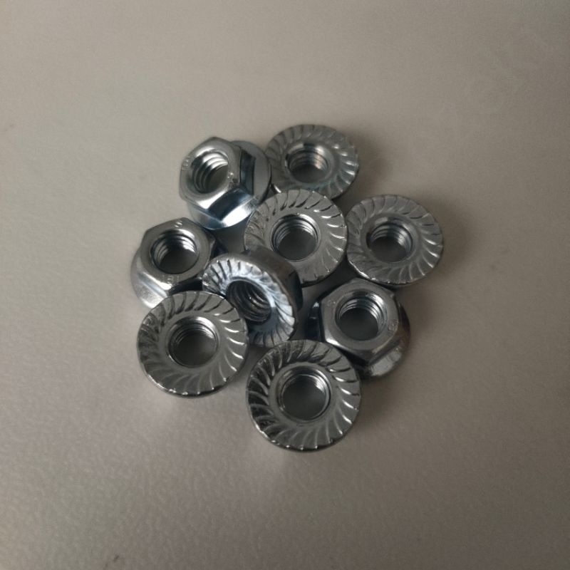 Jual Baut Topi Kunci 10 mm Sekrup Bolt Mur Hex Galvanis Flange Rak ...
